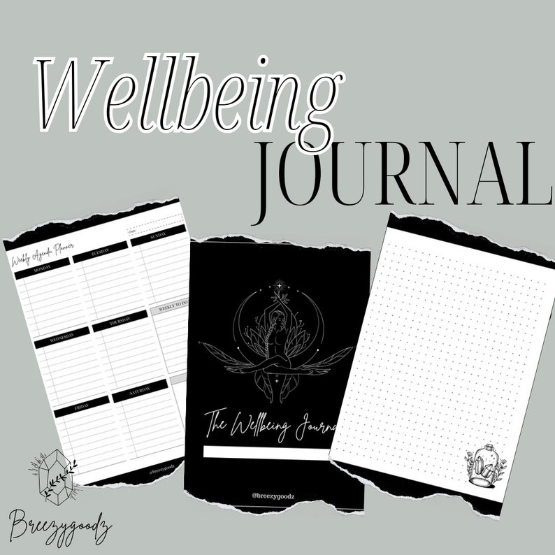 Printable Wellbeing Journal - Etsy