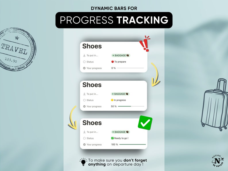 Pack & Travel : Notion Template for Packing List | Travel Checklist ...