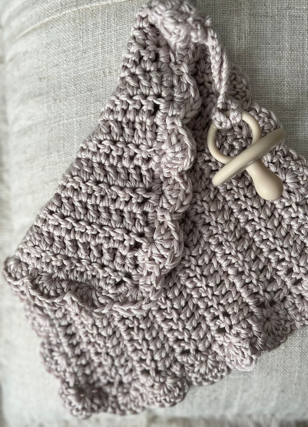 Silky Soft Handmade Crochet Soother Holder - Etsy