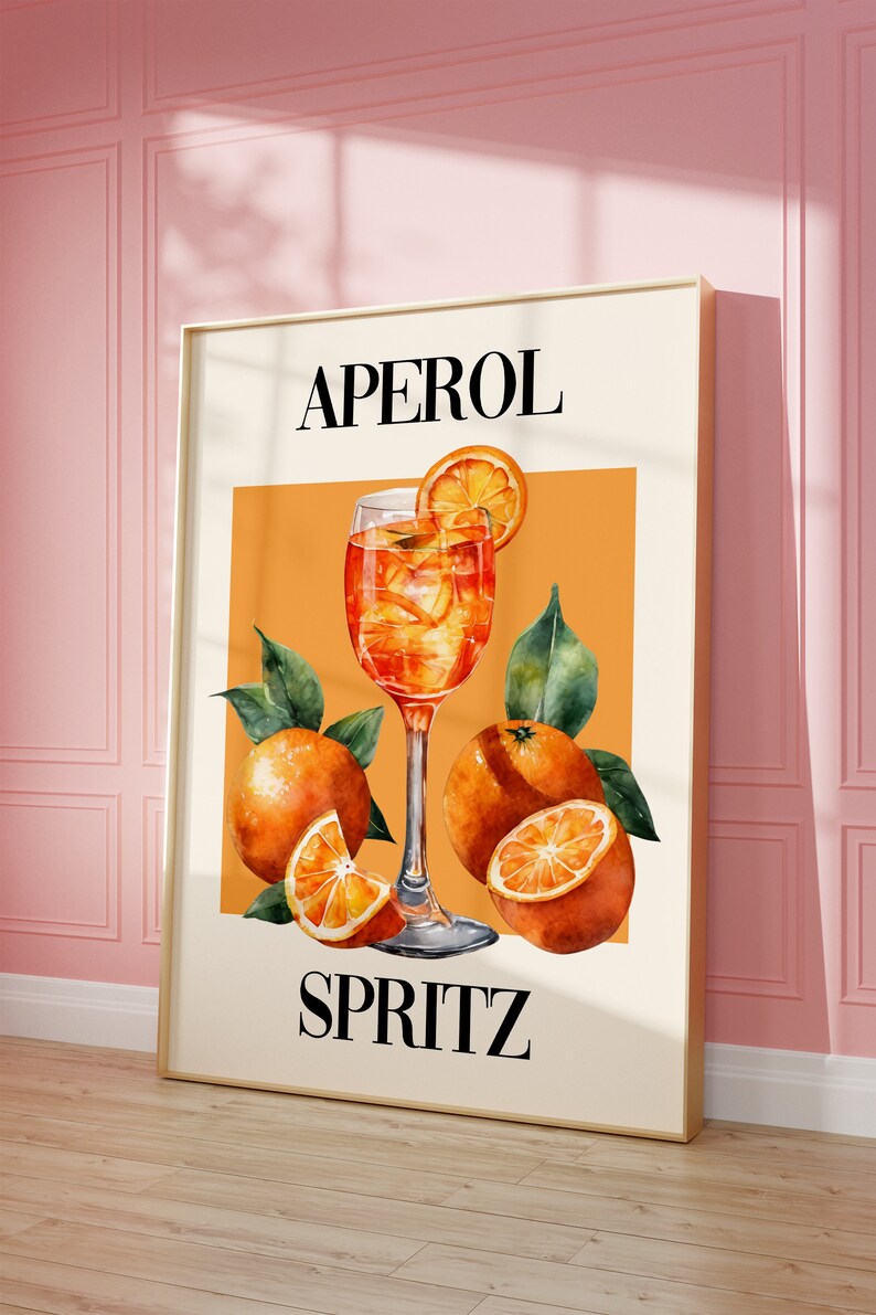 Digital Print Aperol Spritz Printable Poster 50x70 Cm Modern Kitchen ...