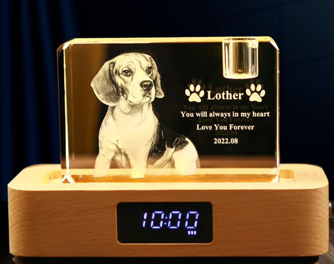 3D Printed Pet Memorial Crystal Customisationled Personalized Dog ...
