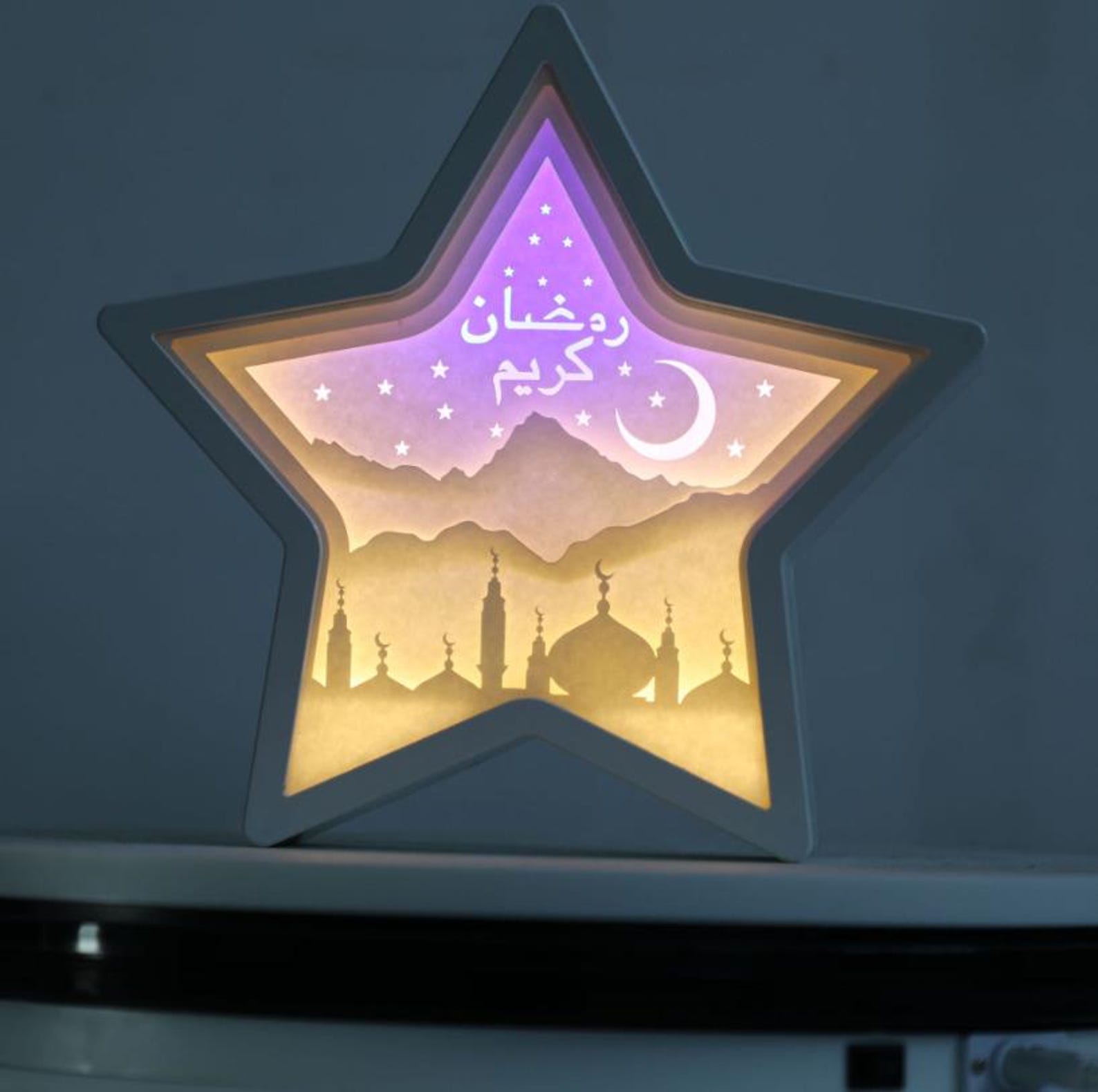 3D Printed Star Lamp LED Fairy Tale Village Star Light Decoration ...