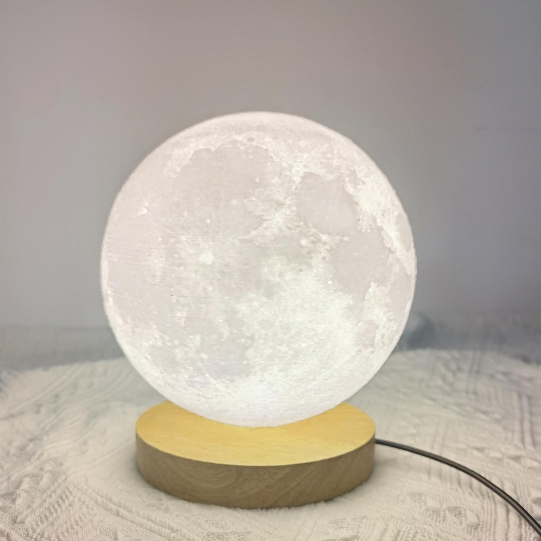 3D Printed Moon Lamp LED Levitating Moon Lamp Minimalist Moon Lamp ...
