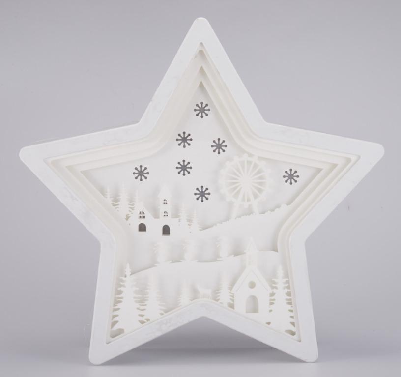 3D Printed Star Lamp LED Fairy Tale Village Star Light Decoration ...