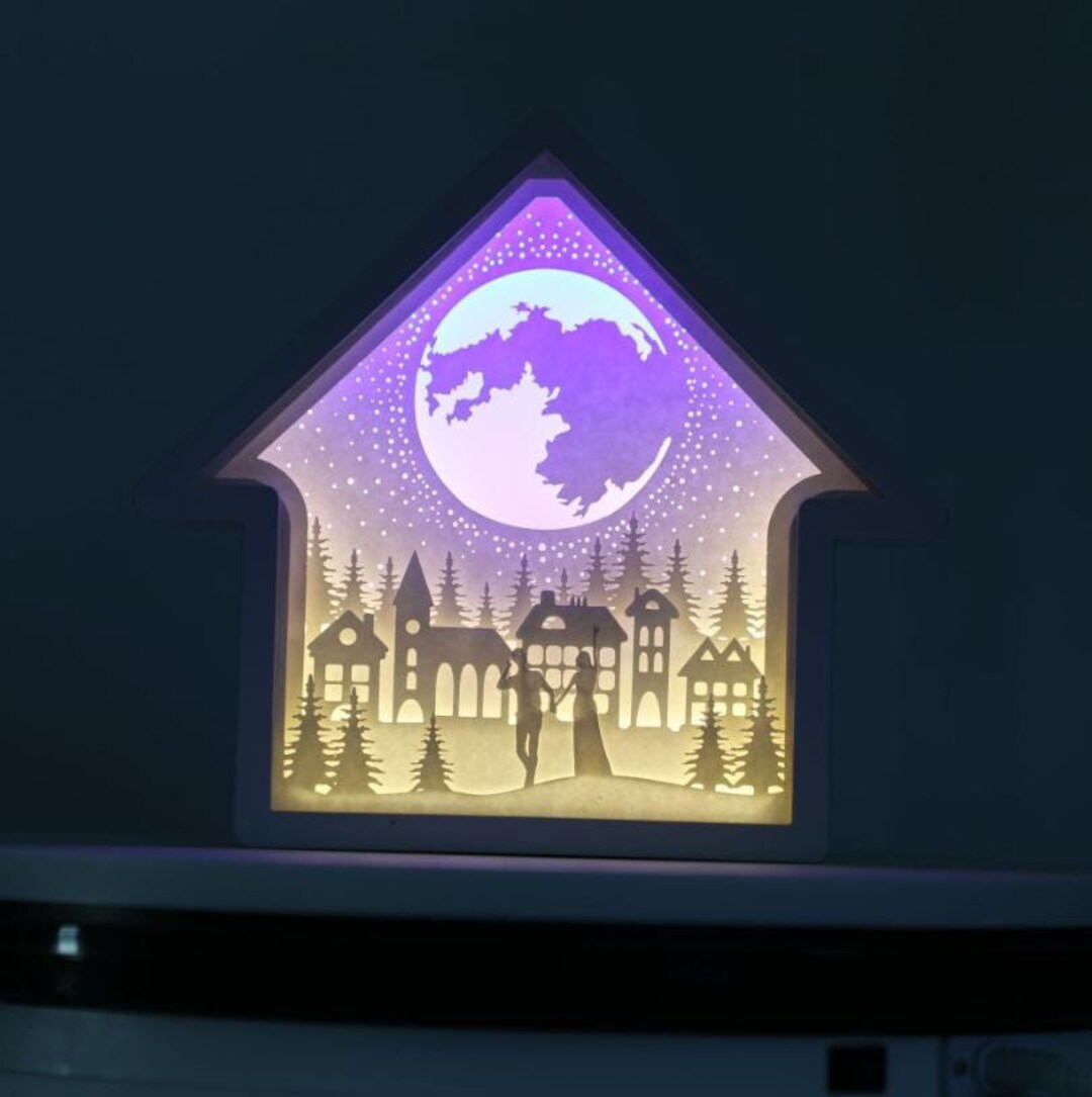 3D Printed Small House Lamp LED Christmas Night Light Decoration Unique ...