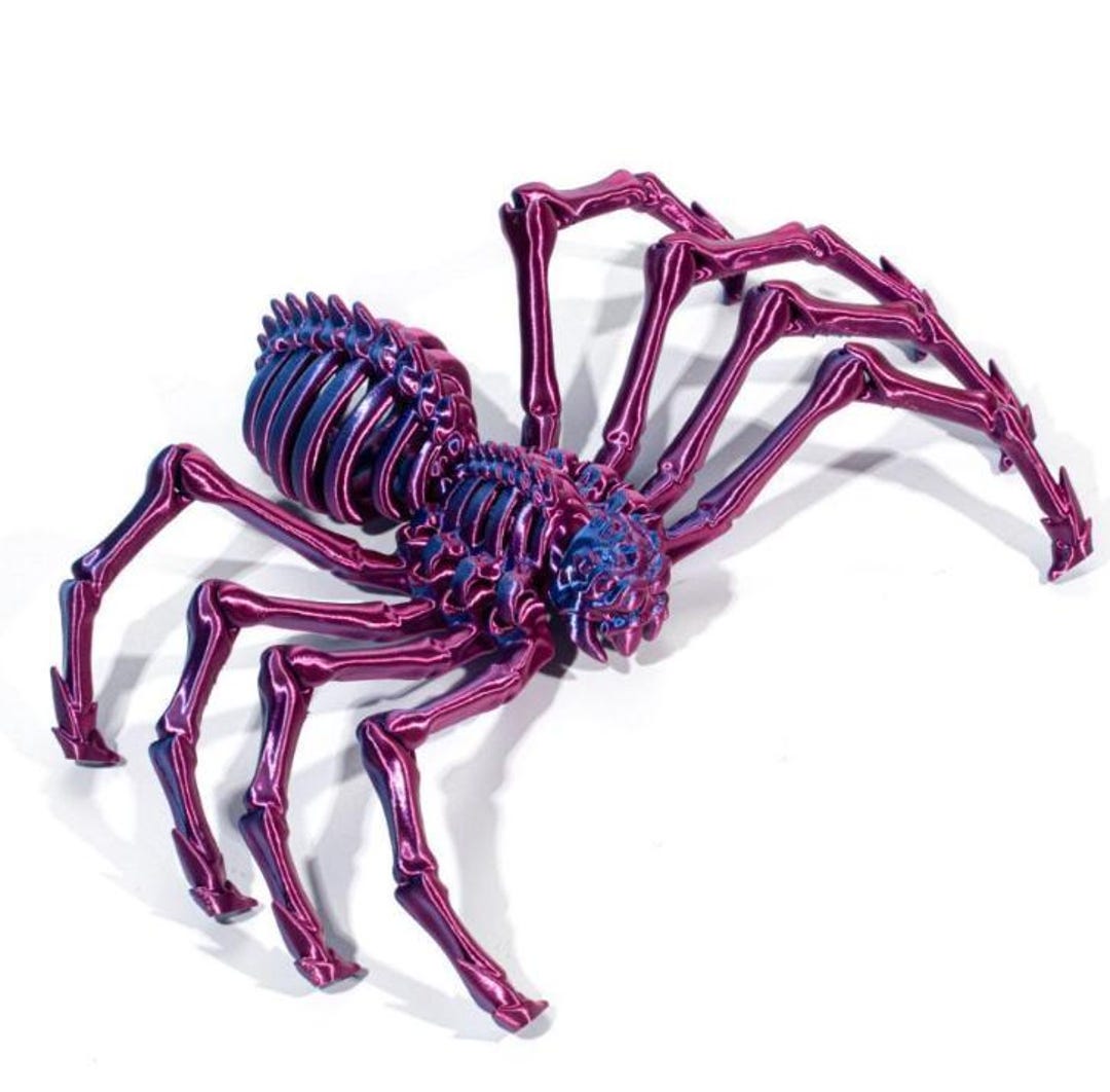 3D Printed Spider File 3D Printed Articulated Spider Toys Creepy Crawly ...