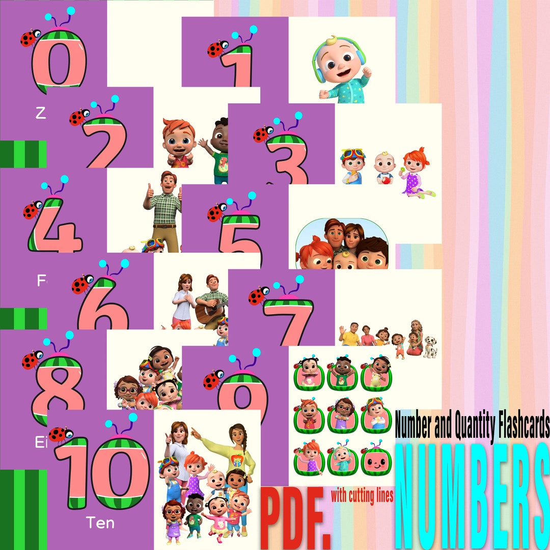 Coco Learning Numbers 0-10 Flashcards. Numbers and Quantity. Number ...