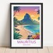 Mauritius Travel Poster, Africa Wall Art, Indian Ocean Print - Etsy