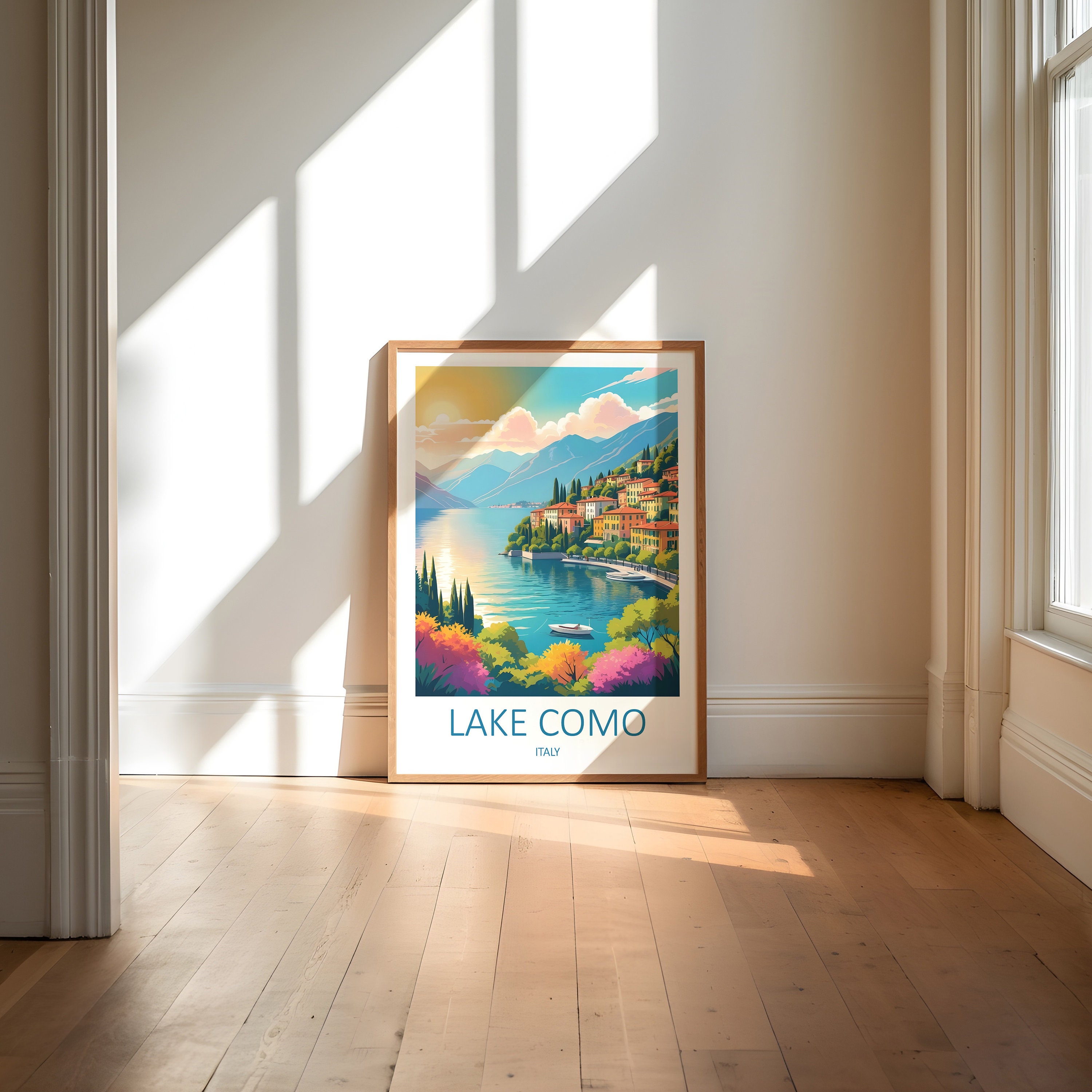 Lake Como Print, Lake Como Poster, Lake Como Art Print, Italy Travel ...