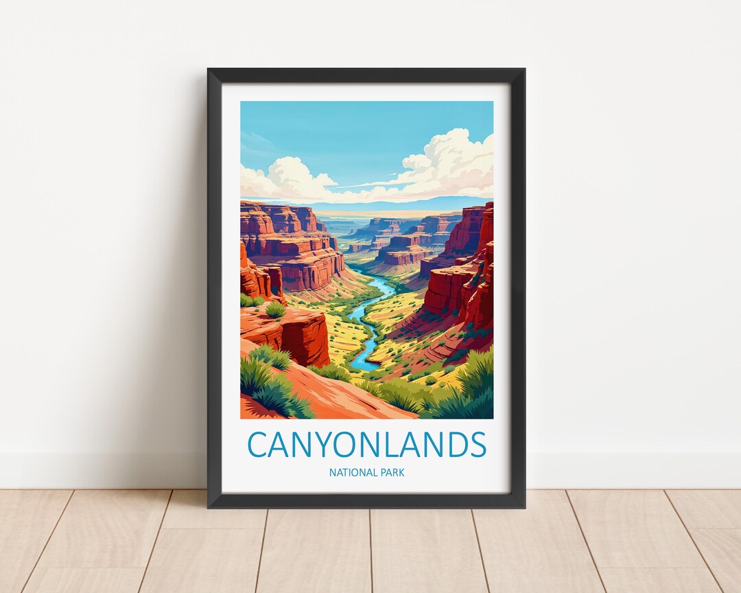 Canyonlands Travel Print - Wall Art Canyonlands Desert Landscape Print ...