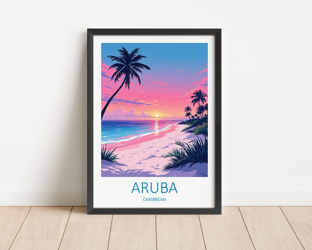 Aruba Travel Print, Aruba Poster, Caribbean Wall Art, Aruba Prints ...