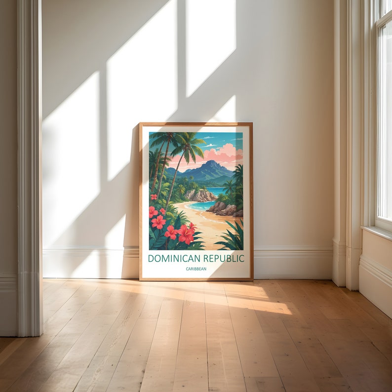 Dominican Republic Travel Poster: Caribbean Wall Art - Etsy