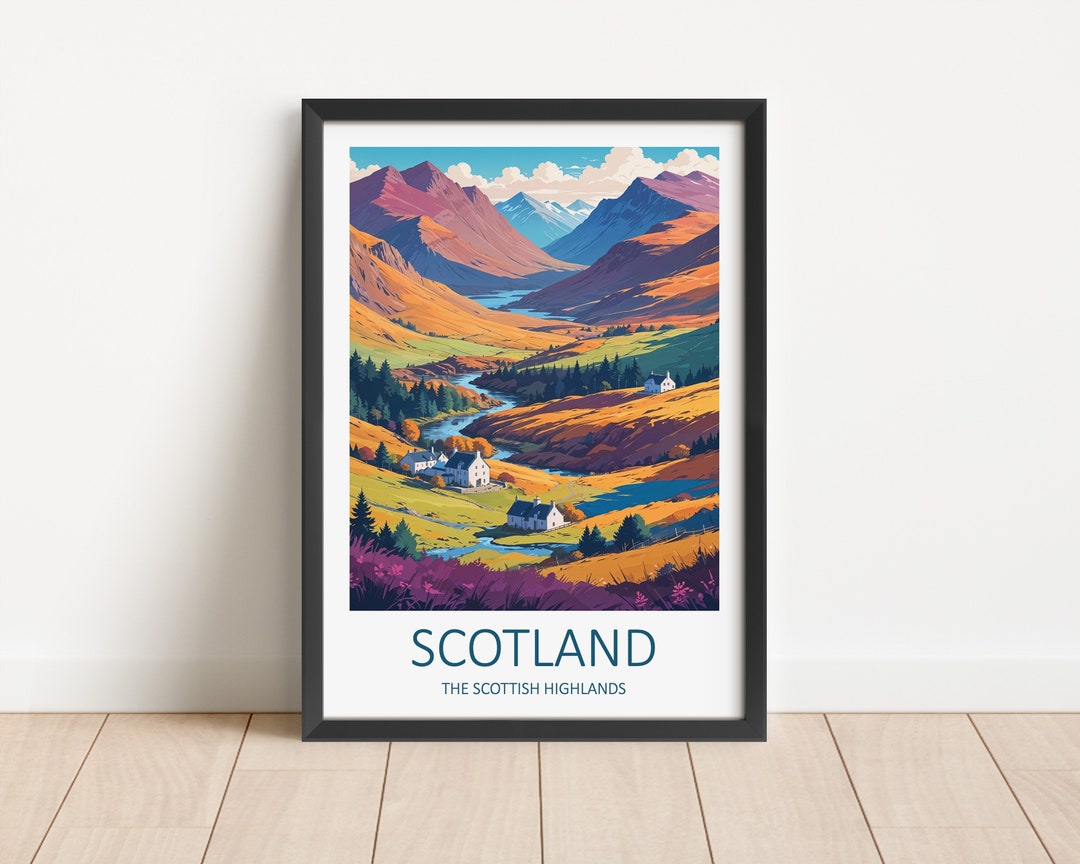 Scotland Print, Scottish Highlands, Scotland Poster, Scottish Gifts ...