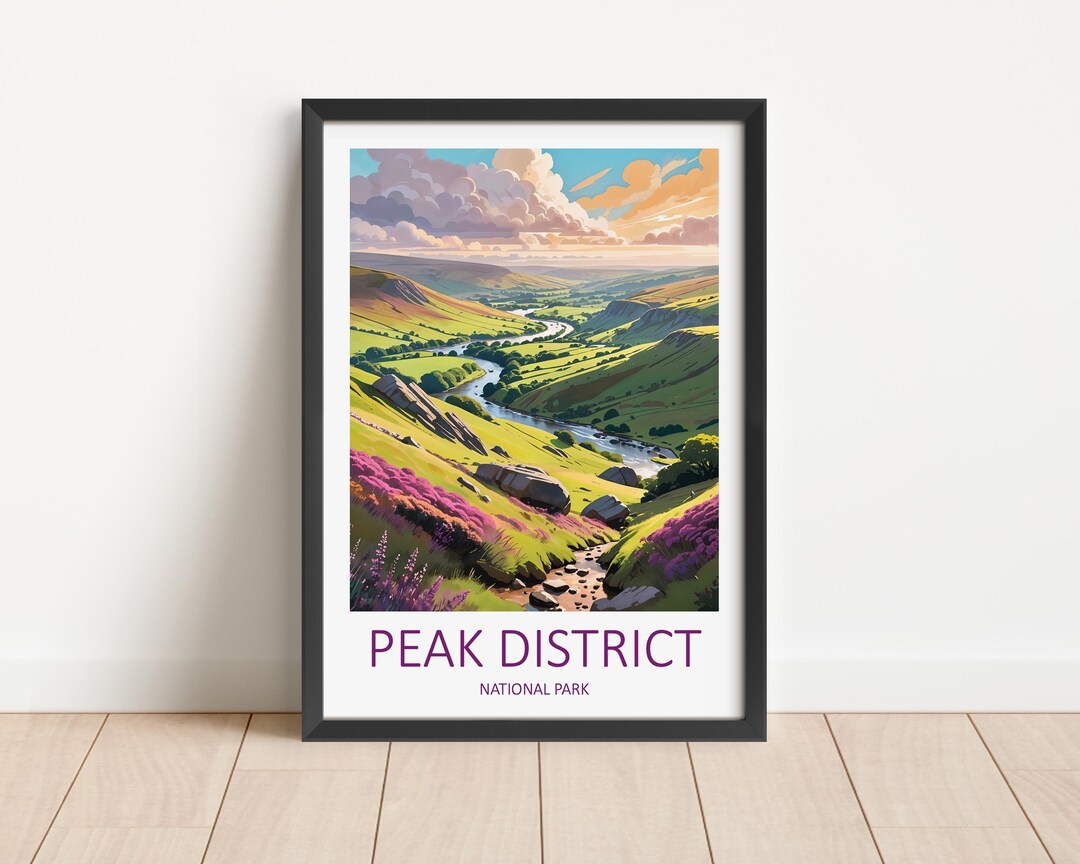 Peak District Print, Peak District Poster, Peak District Wall Art ...