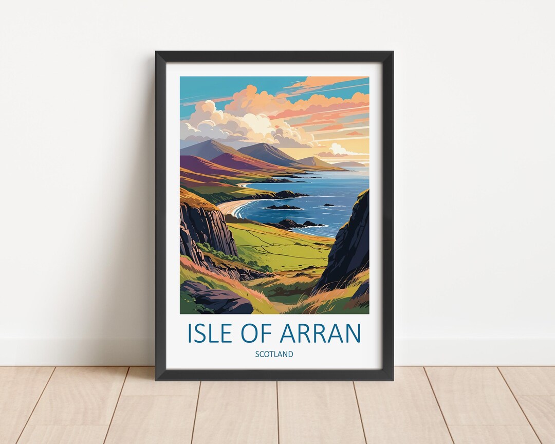 Isle of Arran Travel Print - Arran Wall Art Lover Gift Home Decor Isle ...