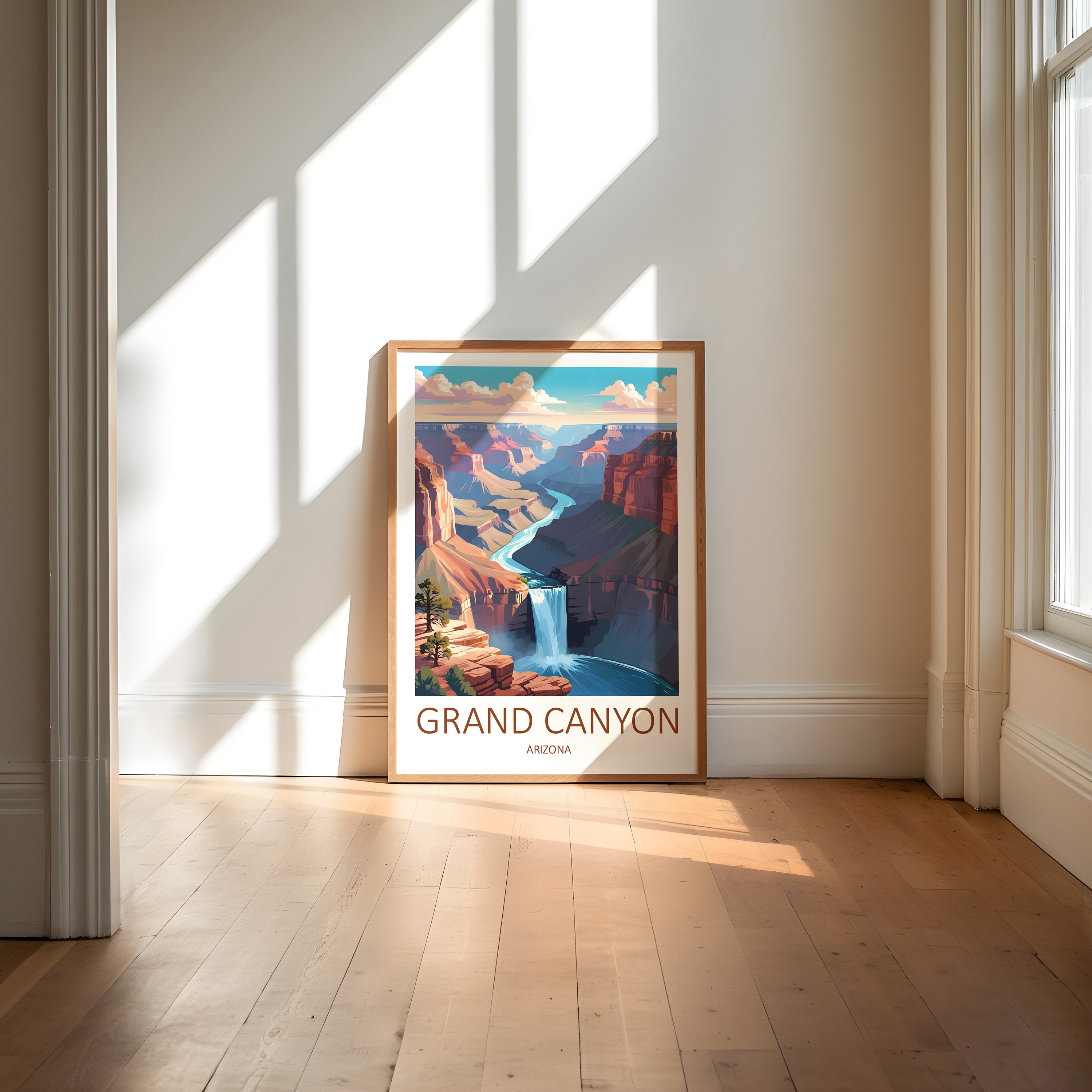 Grand Canyon Print, Grand Canyon Poster, National Park Poster, Arizona ...