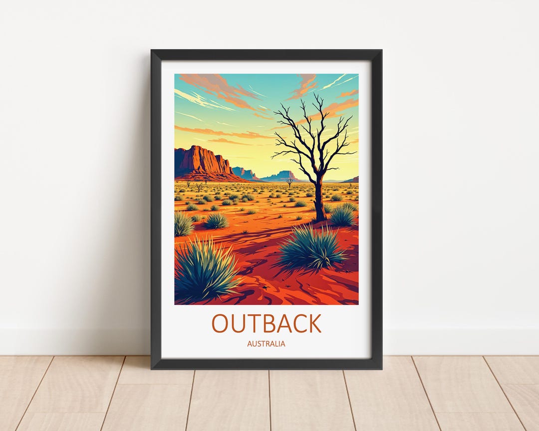 Outback Travel Print - Wall Art Australia Outback Art Lover Gift ...