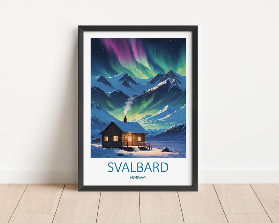 Svalbard Print, Norway Print, Svalbard Poster, Norway Travel Print ...