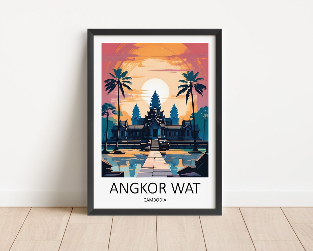 Angkor Wat Print, Angkor Wat Poster, Cambodia Poster, Cambodia Travel ...