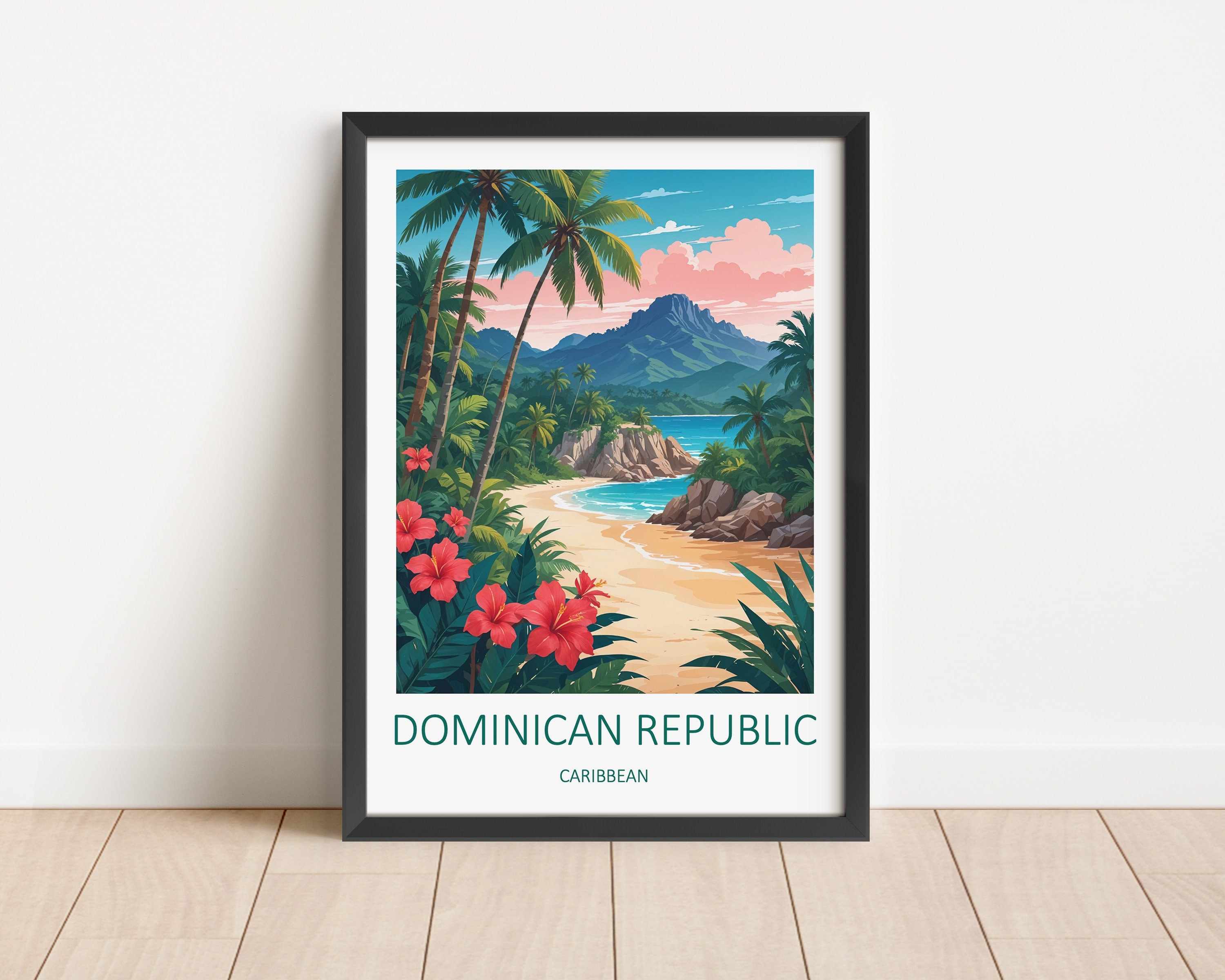Dominican Republic Travel Poster: Caribbean Wall Art - Etsy