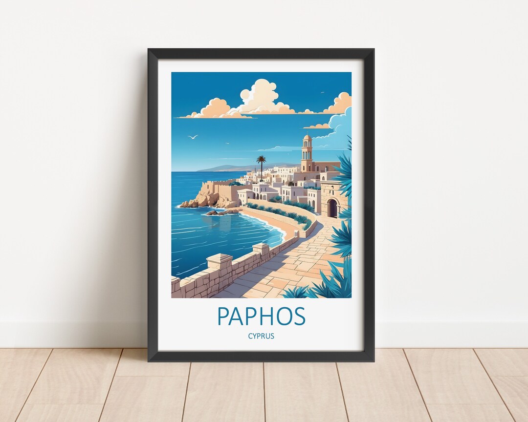 Paphos Travel Print - Wall Art Paphos Home Decor Cyprus Prints Art ...