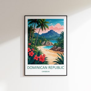 Dominican Republic Travel Poster: Caribbean Wall Art - Etsy