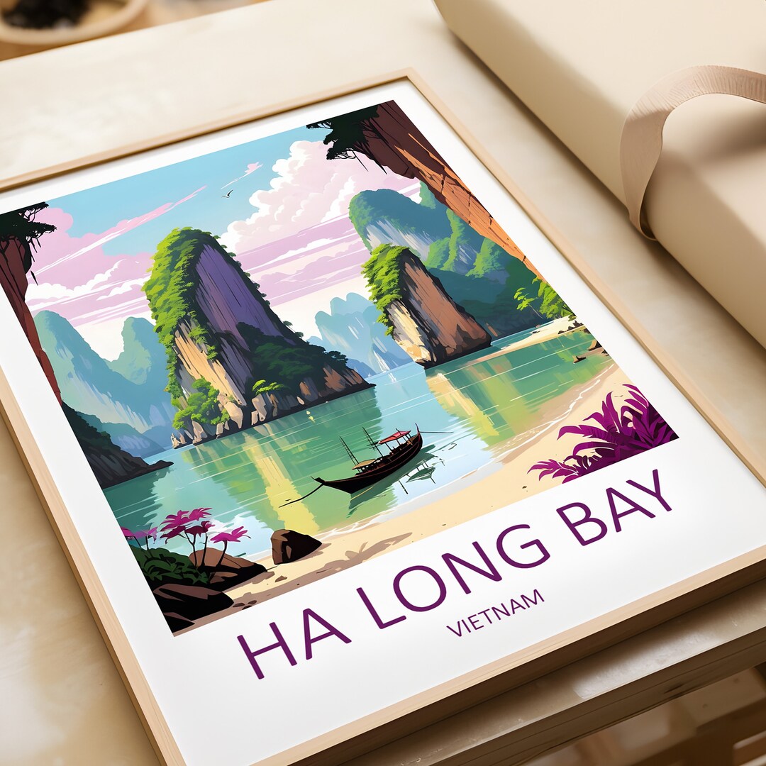 Ha Long Bay Print, Ha Long Bay Poster, Vietnam Travel Print, Vietnam ...