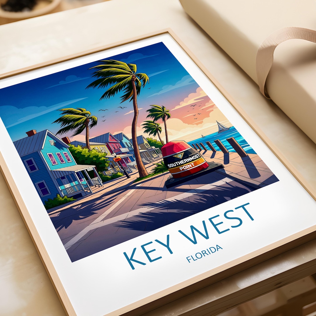 Key West Poster, Florida Travel Print - Etsy