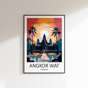 Angkor Wat Print, Angkor Wat Poster, Cambodia Poster, Cambodia Travel ...