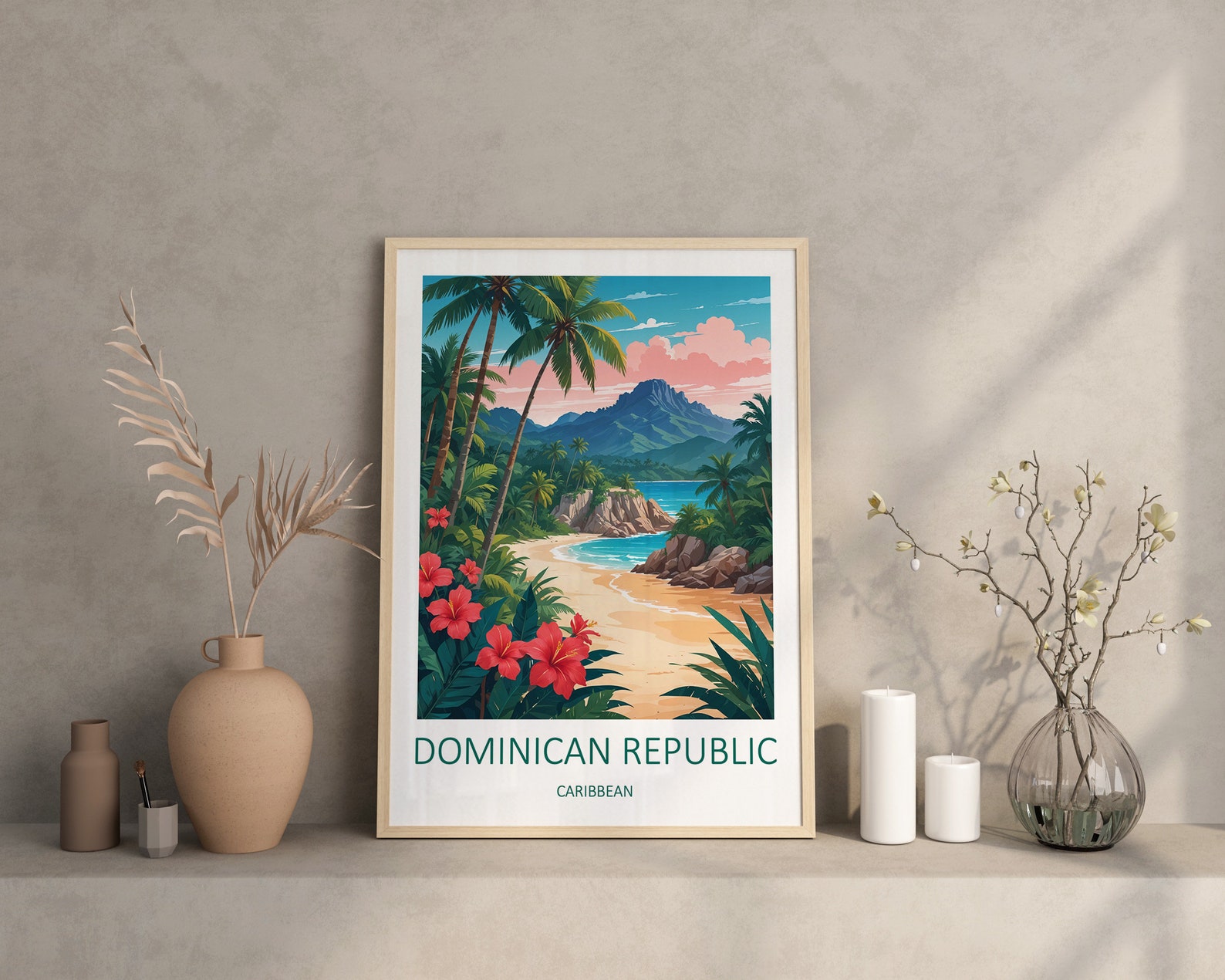 Dominican Republic Travel Poster: Caribbean Wall Art - Etsy