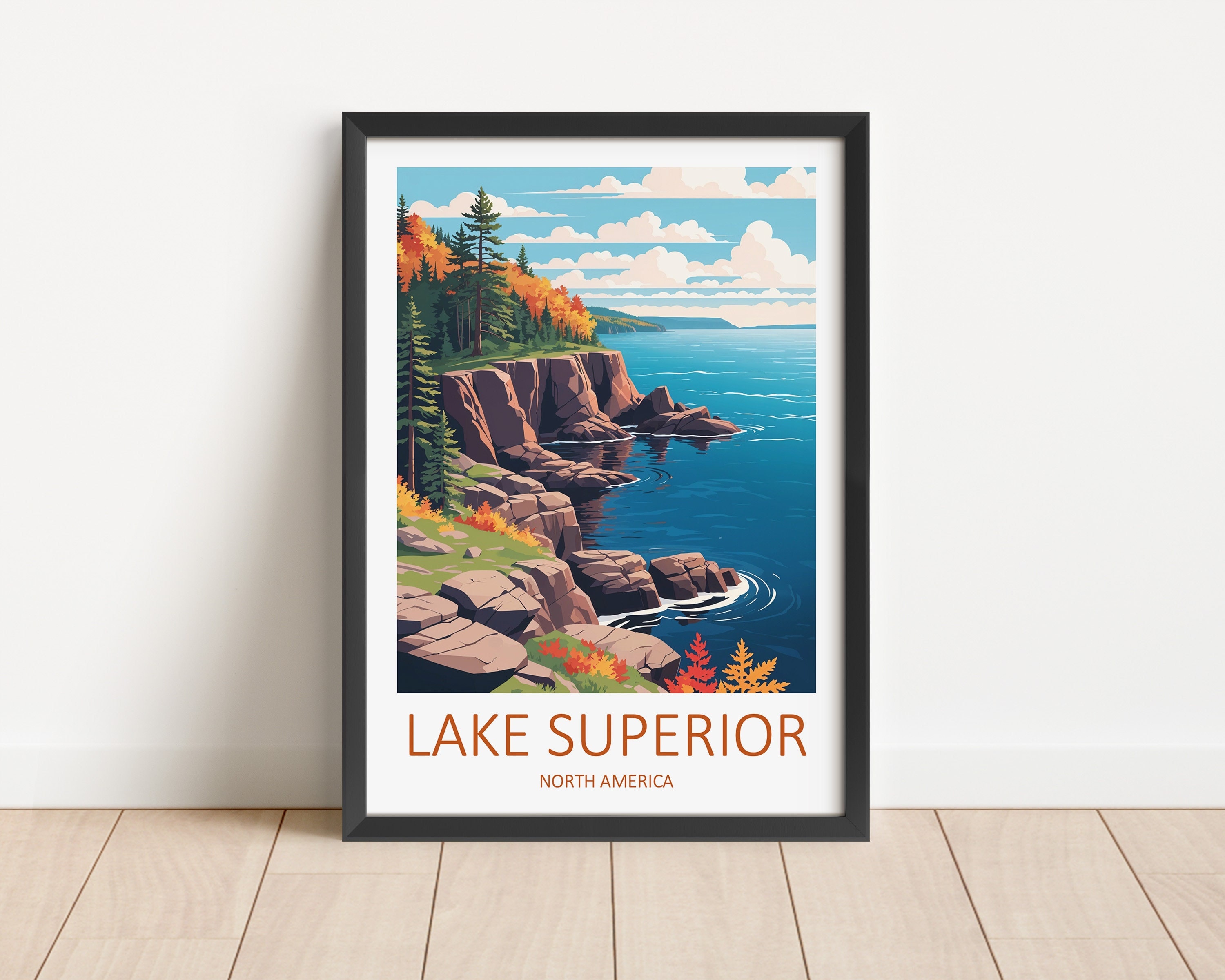 Lake Superior Print, Lake Superior Poster, Canada Print, Canada Wall ...