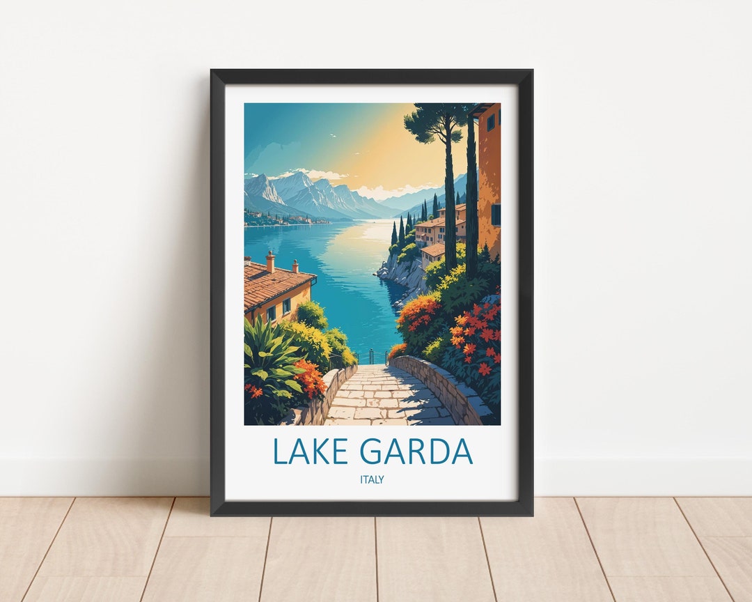 Lake Garda Print, Lake Garda Poster, Lake Garda Italy, Lakes Poster ...