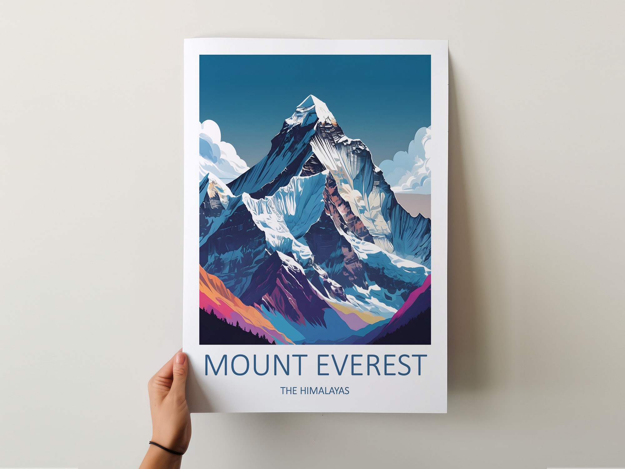 Mount Everest Print, Mount Everest Poster, Himalayas, Asia Wall Art ...