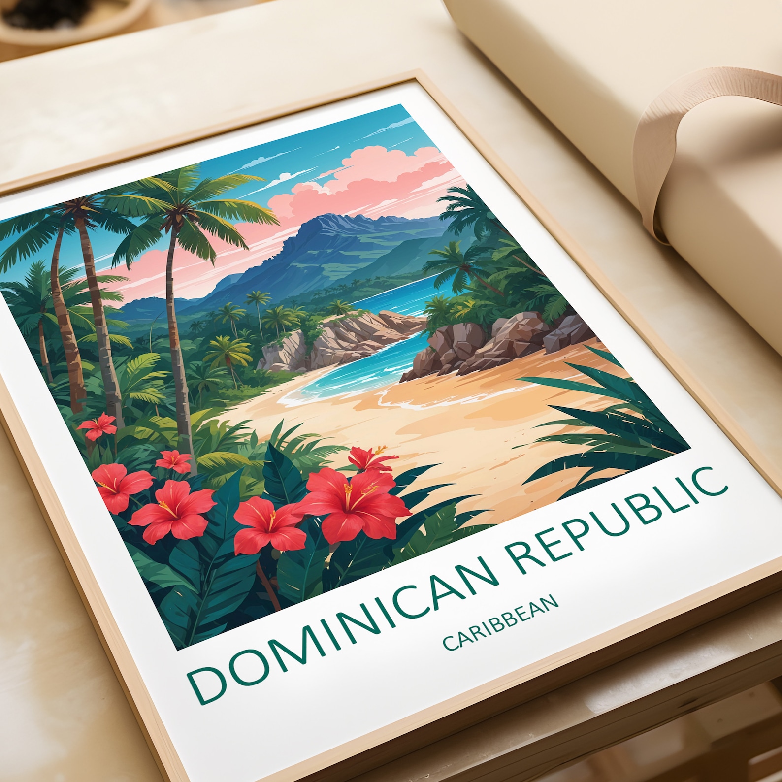 Dominican Republic Travel Poster: Caribbean Wall Art - Etsy