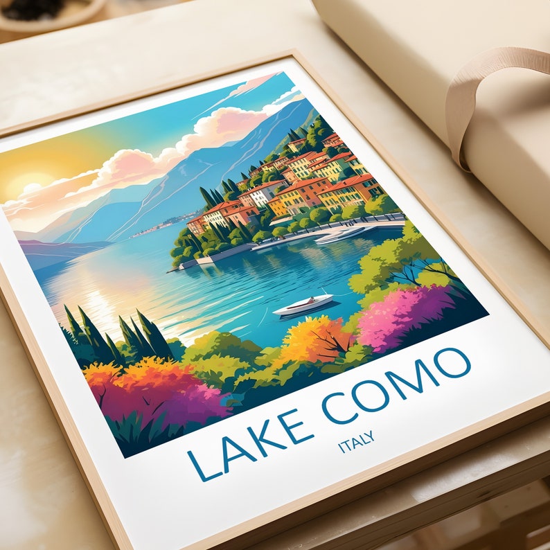 Lake Como Print, Lake Como Poster, Lake Como Art Print, Italy Travel ...