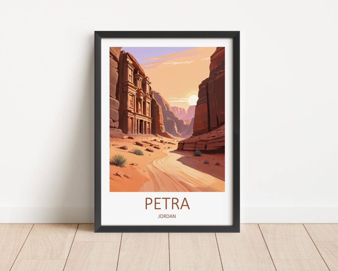 Petra Travel Print, Petra Poster, Petra Jordan Poster, Travel Gift ...
