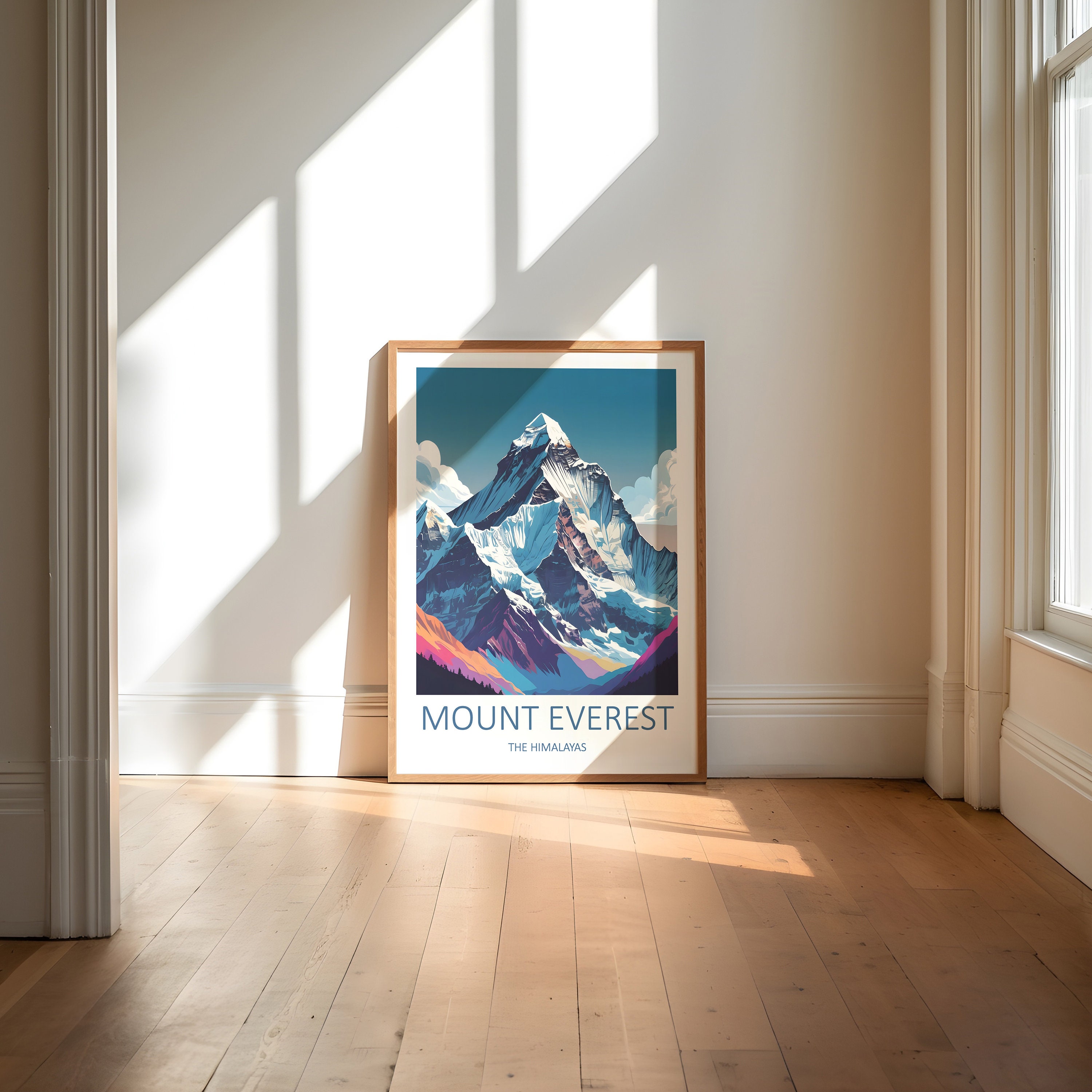 Mount Everest Print, Mount Everest Poster, Himalayas, Asia Wall Art ...