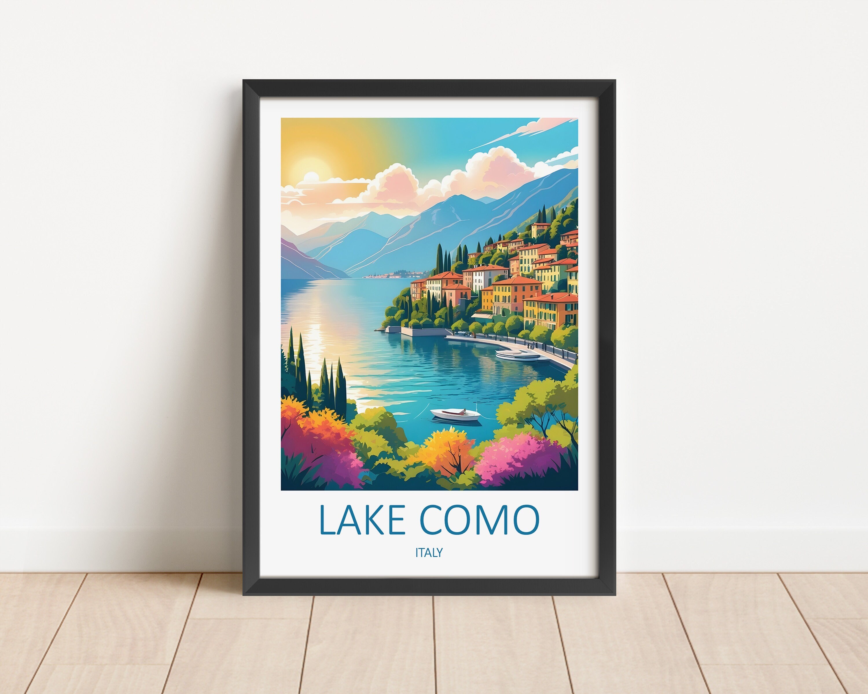 Lake Como Print, Lake Como Poster, Lake Como Art Print, Italy Travel ...