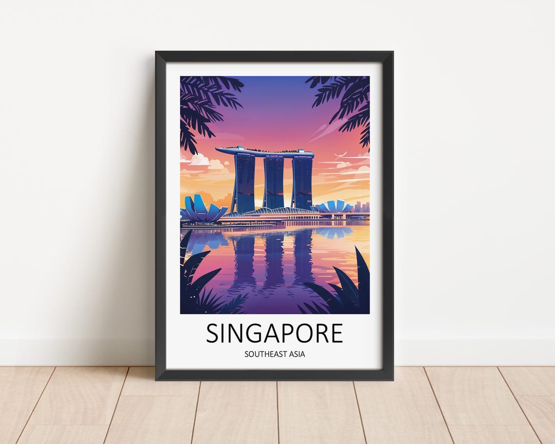 Singapore Print, Singapore Poster, Singapore Art, Asia Poster Print ...