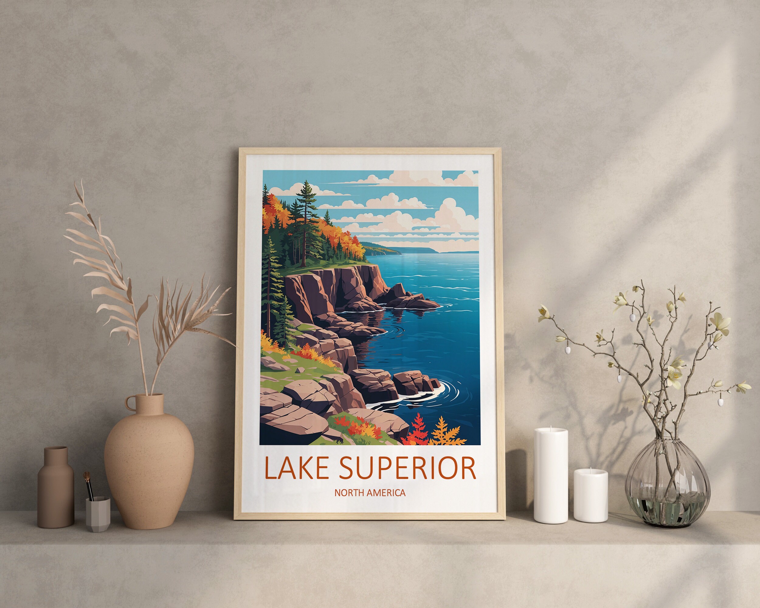 Lake Superior Print, Lake Superior Poster, Canada Print, Canada Wall ...
