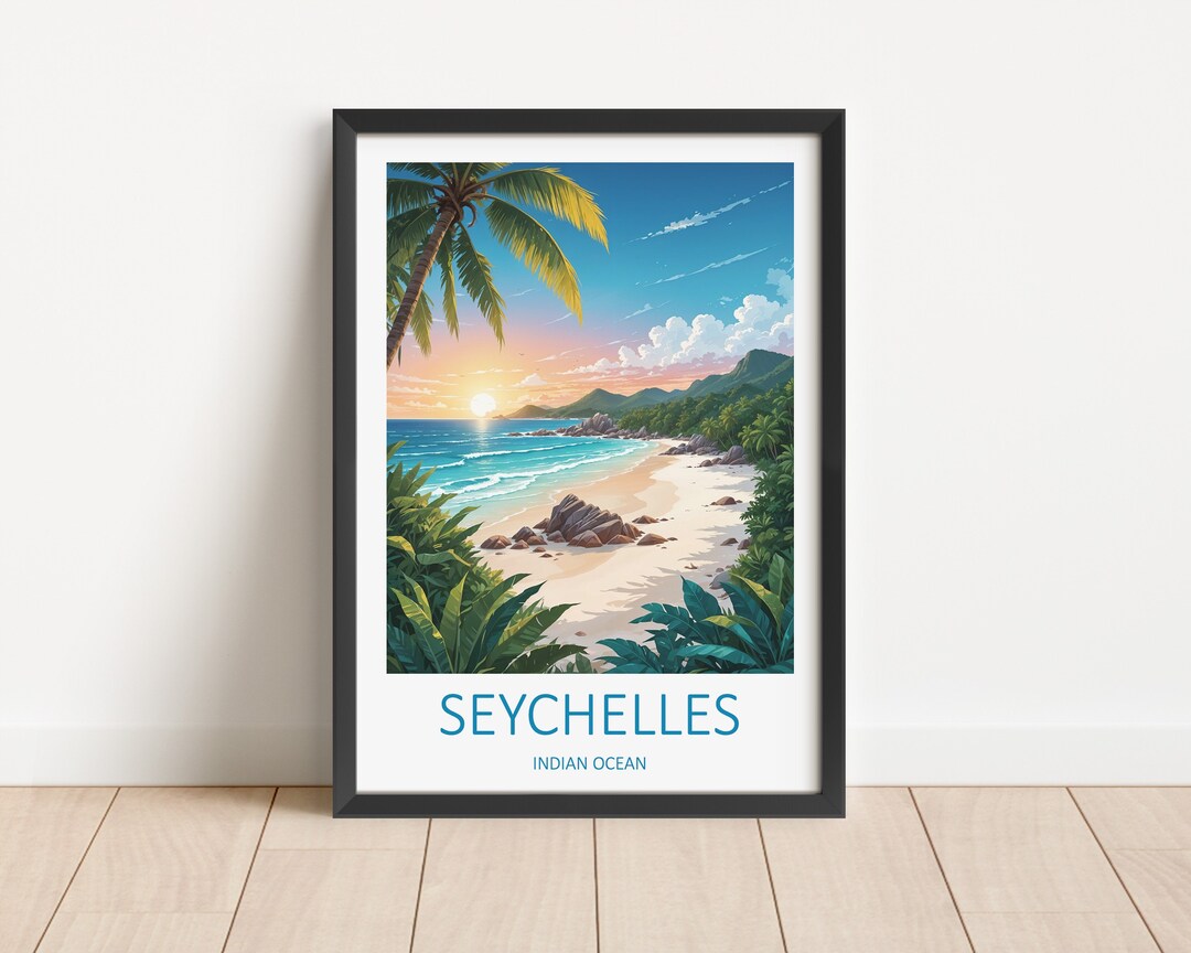 Seychelles Travel Print - Wall Art Seychelles Home Decor Art Lovers ...