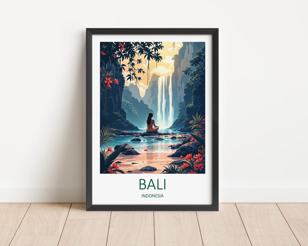 Bali Poster, Bali Travel Print, Bali Art, Indonesia Art, Bali Indonesia ...