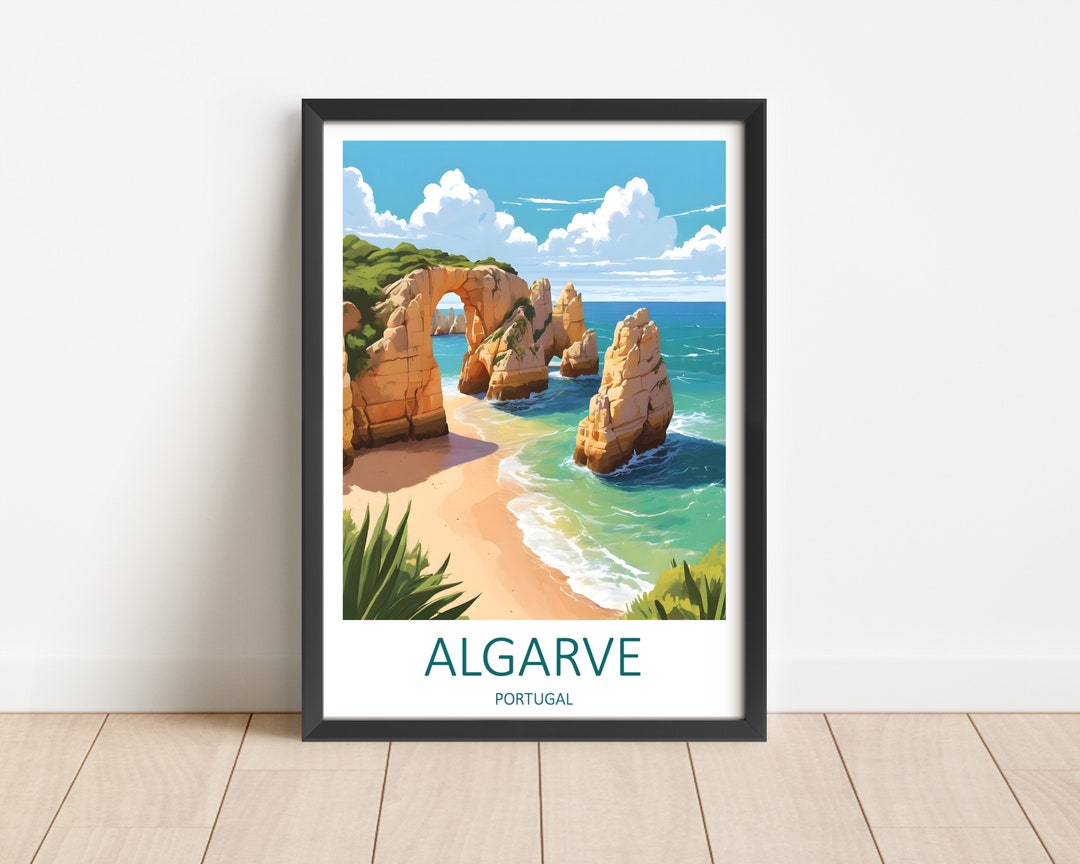 Algarve Print, Algarve Poster, Algarve Wall Art, Portugal Print ...