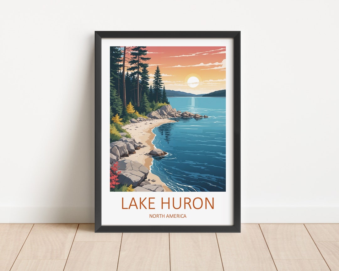 Lake Huron Print, Lake Huron Poster, Canada Print, North America ...