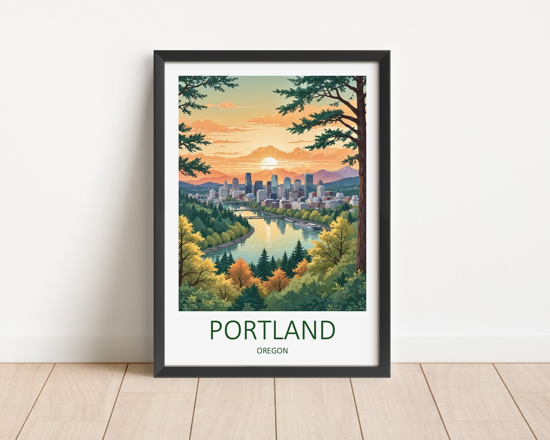 Portland Print, Portland Oregon Wall Art, Oregon Print Poster, Portland ...