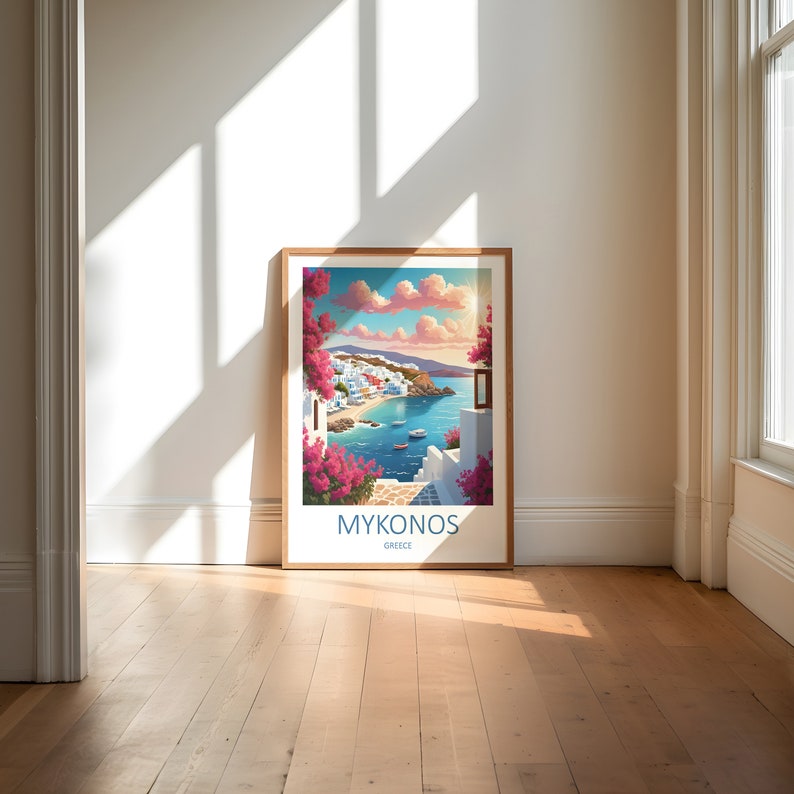Mykonos Print, Mykonos Poster, Mykonos Wall Art, Greece Print, Mykonos ...
