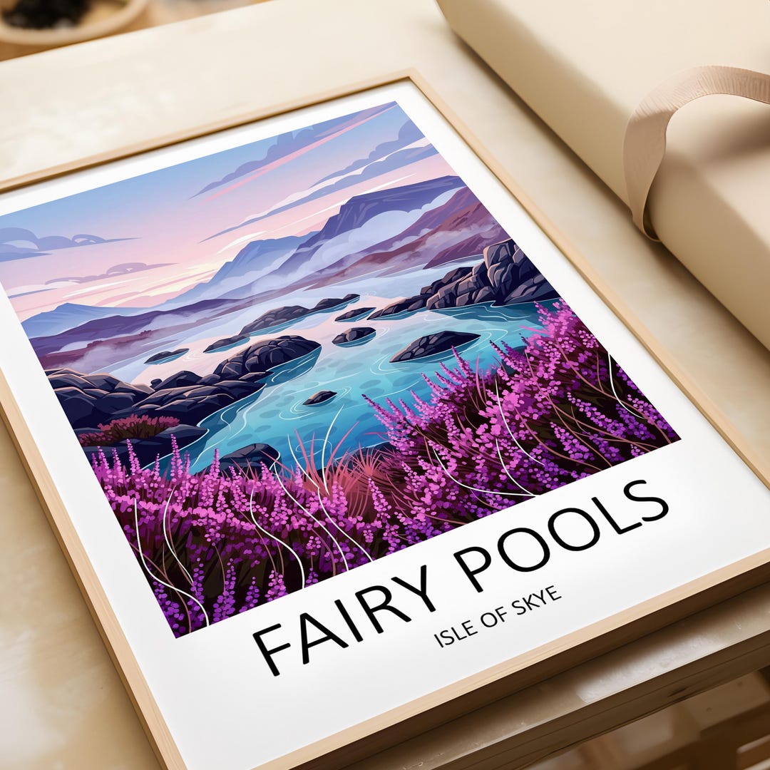 Fairy Pools Skye Print: Isle of Skye Scotland Travel Poster - Etsy