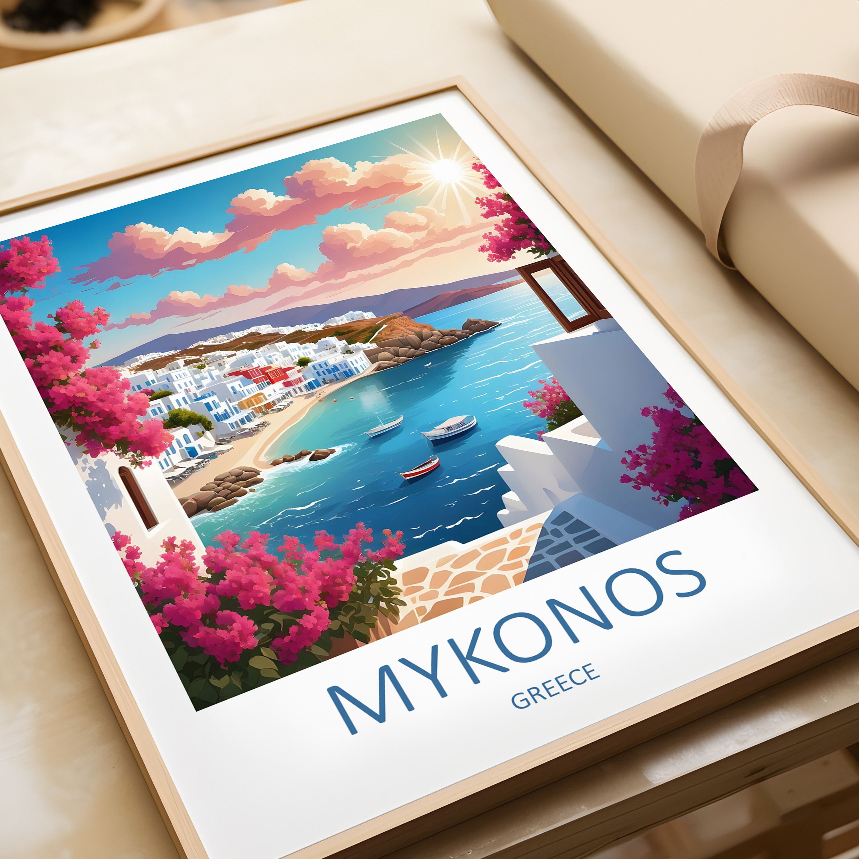 Mykonos Print, Mykonos Poster, Mykonos Wall Art, Greece Print, Mykonos ...