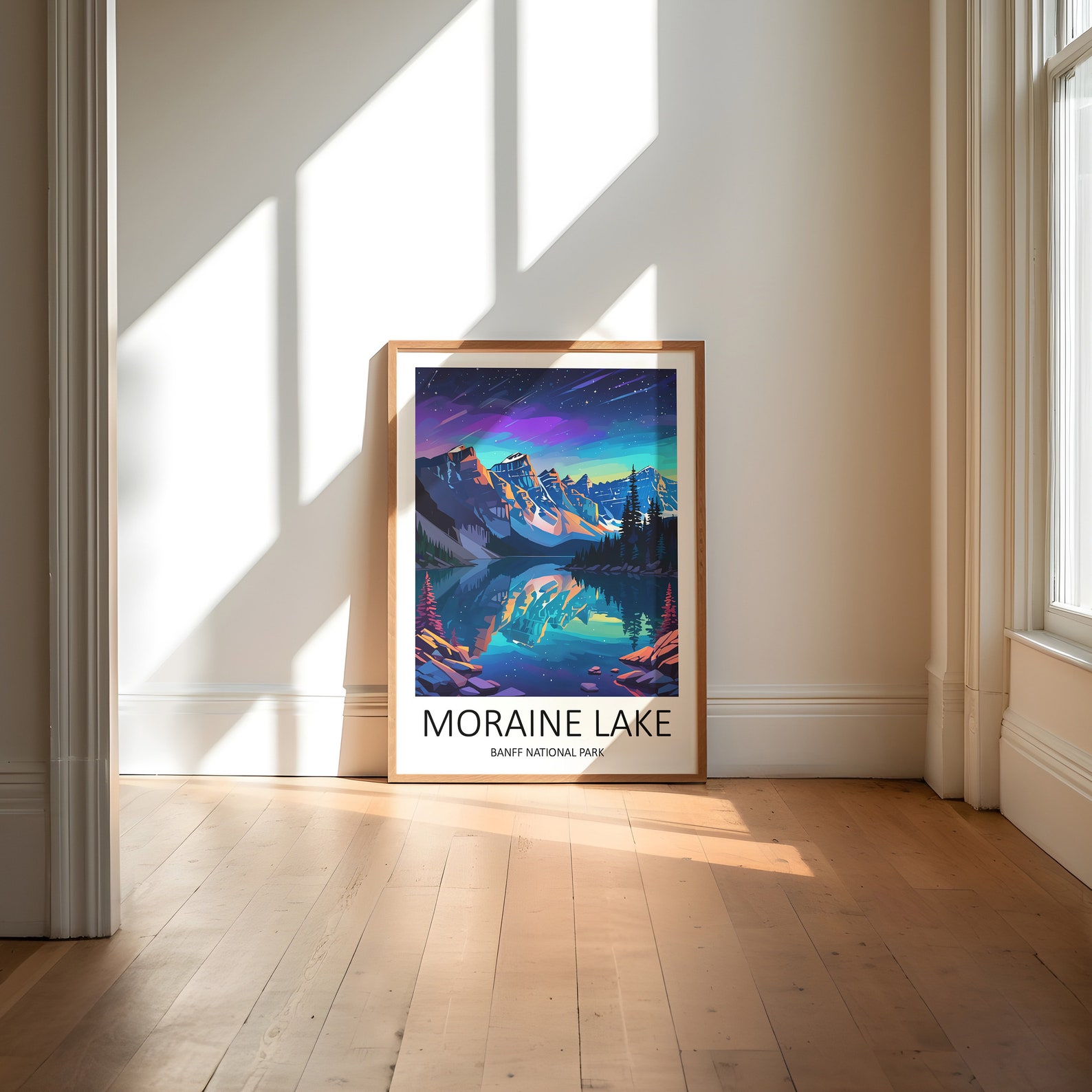 Moraine Lake Travel Poster: Banff National Park Art Print - Etsy