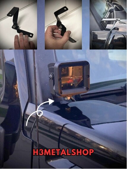 Hummer H3 A-pillar Light Brackets (black) - Etsy